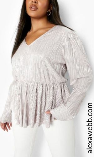 30 Plus Size Party Tops {with Sleeves} - Alexa Webb