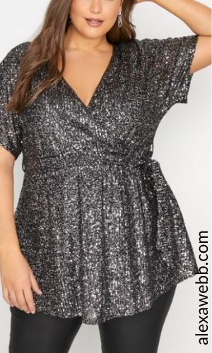 30 Plus Size Party Tops {with Sleeves} - Alexa Webb