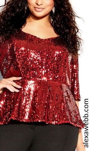 30 Plus Size Party Tops {with Sleeves} - Alexa Webb