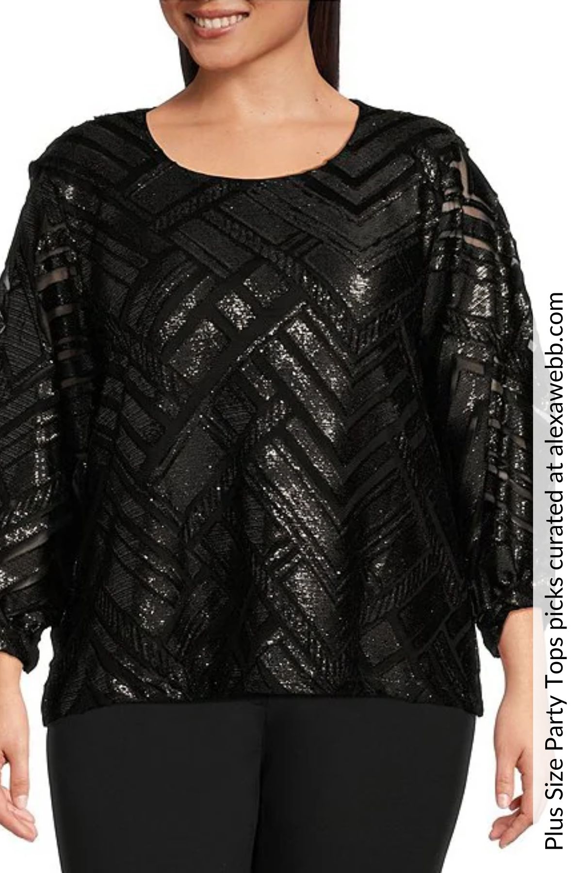 33 Plus Size Party Tops {with Sleeves} - Alexa Webb