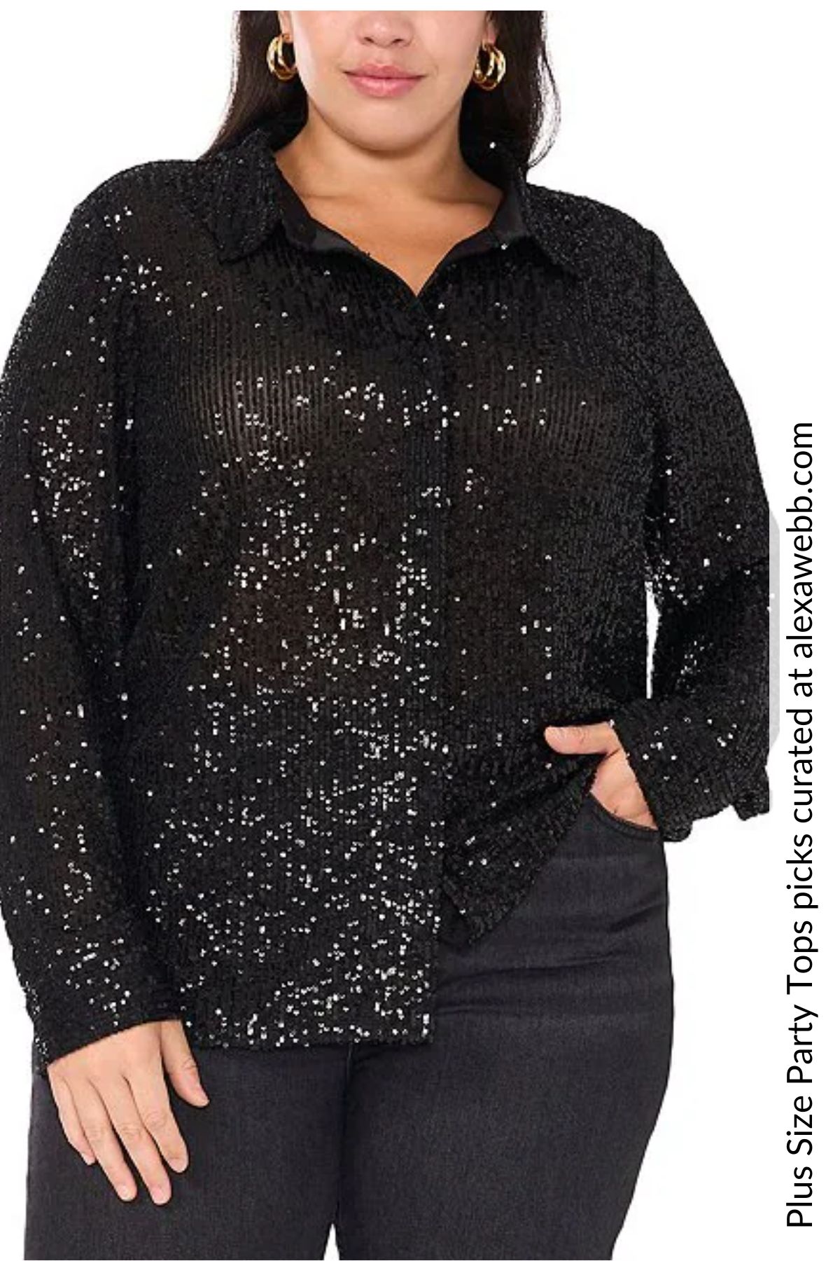33 Plus Size Party Tops {with Sleeves} - Alexa Webb