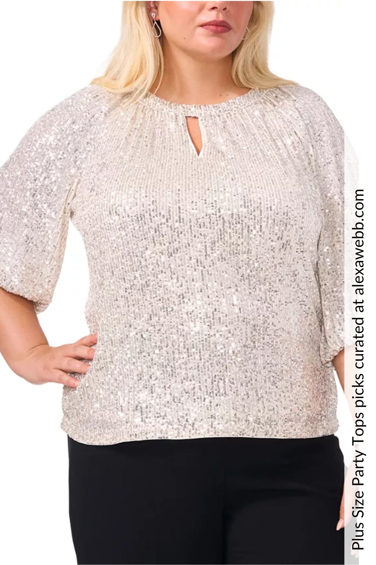 33 Plus Size Party Tops {with Sleeves} - Alexa Webb