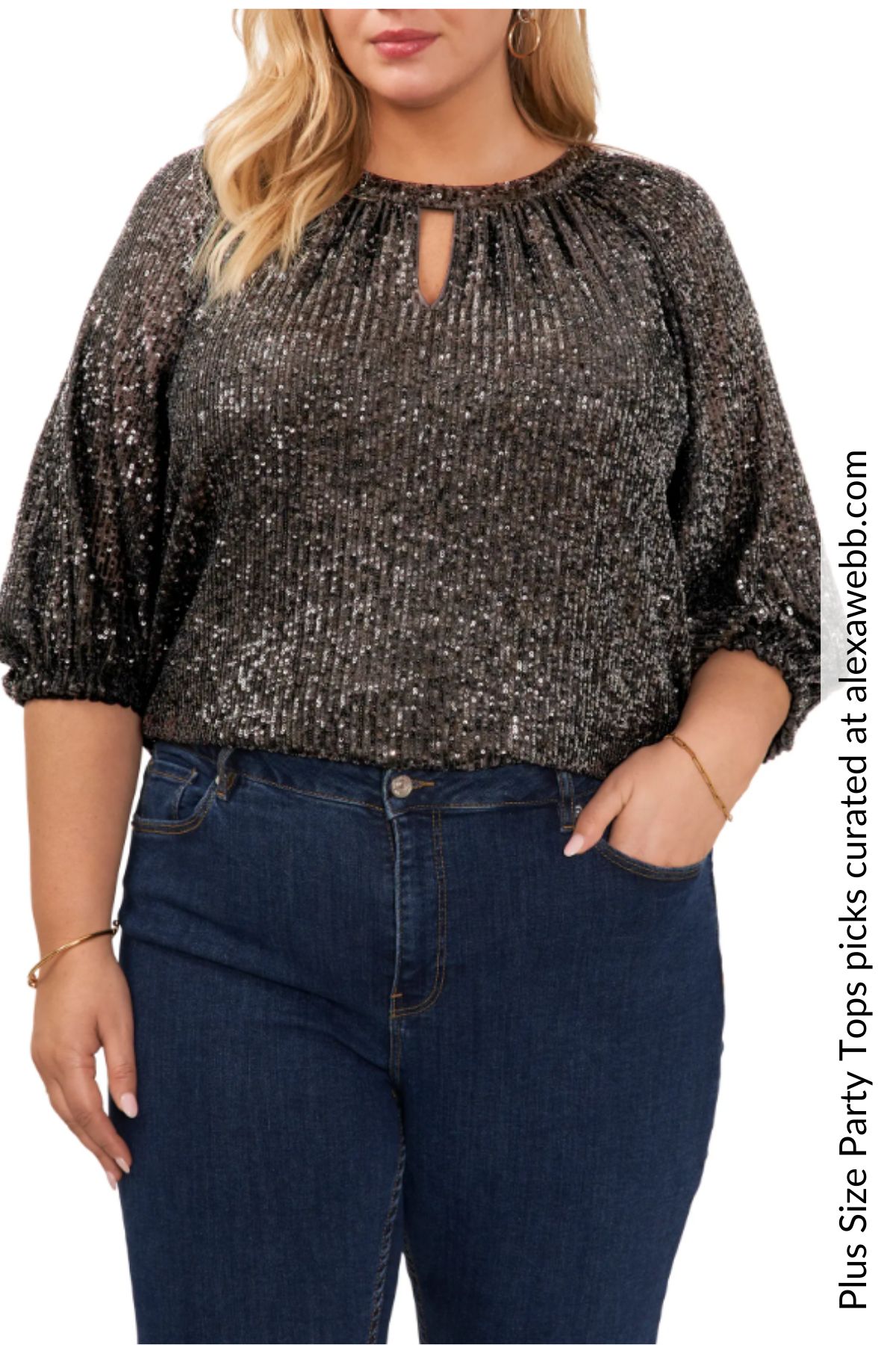 33 Plus Size Party Tops {with Sleeves} - Alexa Webb
