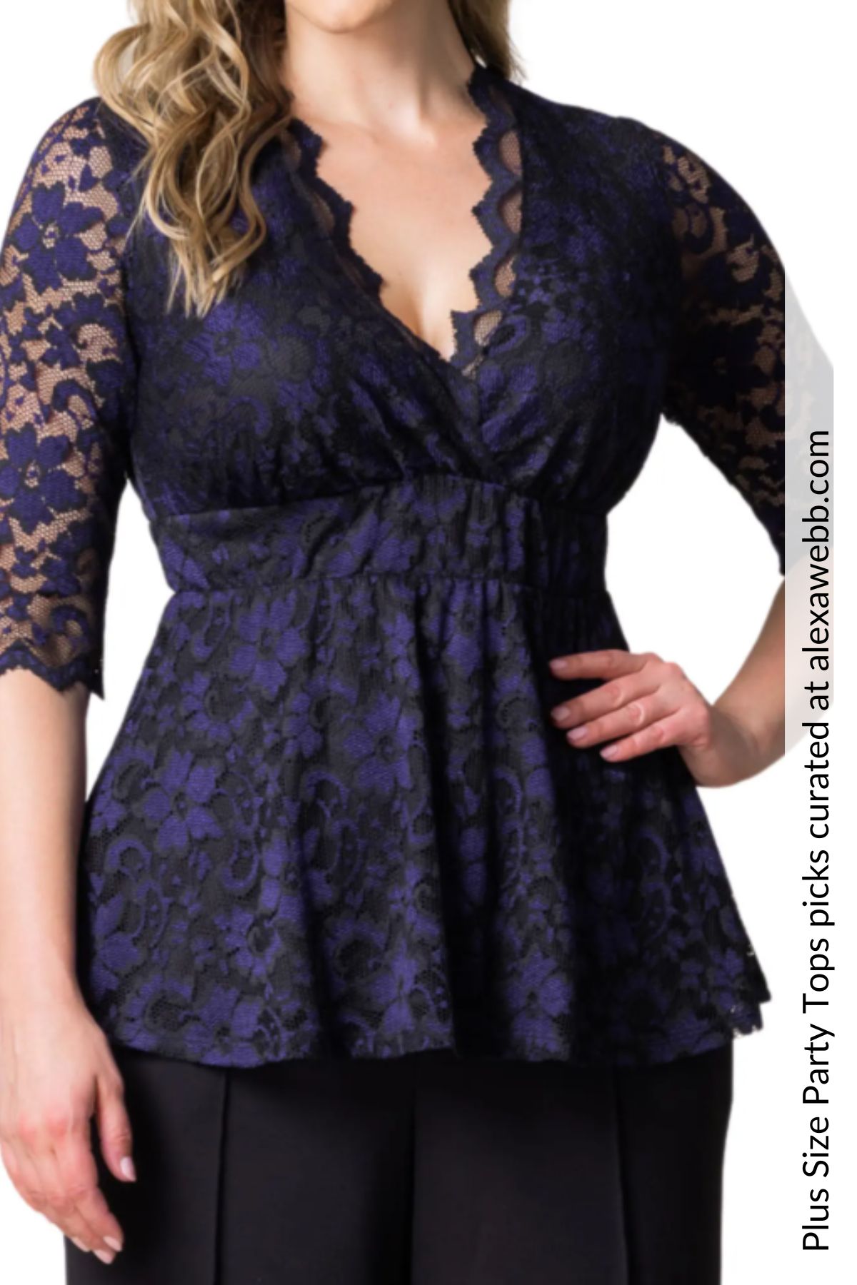 33 Plus Size Party Tops {with Sleeves} - Alexa Webb