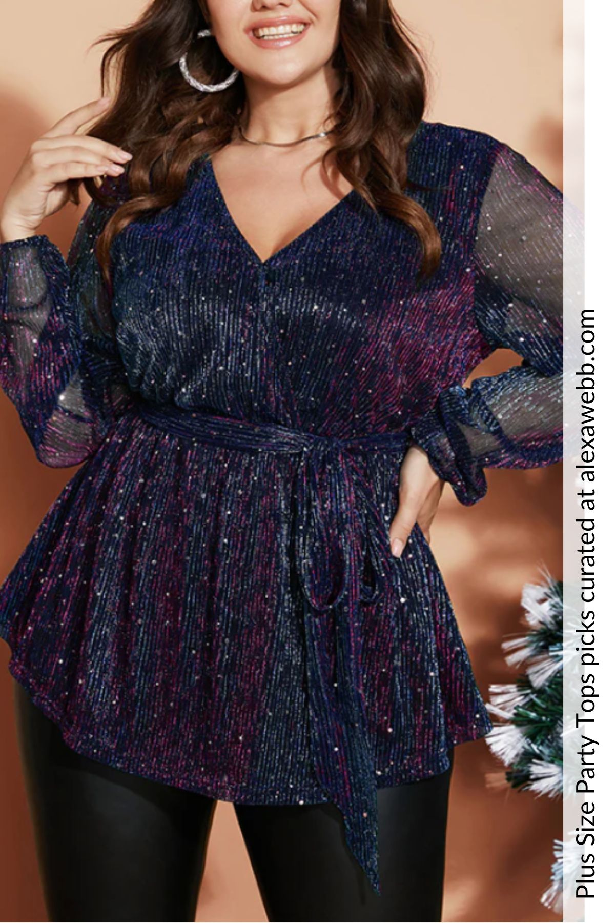 33 Plus Size Party Tops {with Sleeves} - Alexa Webb