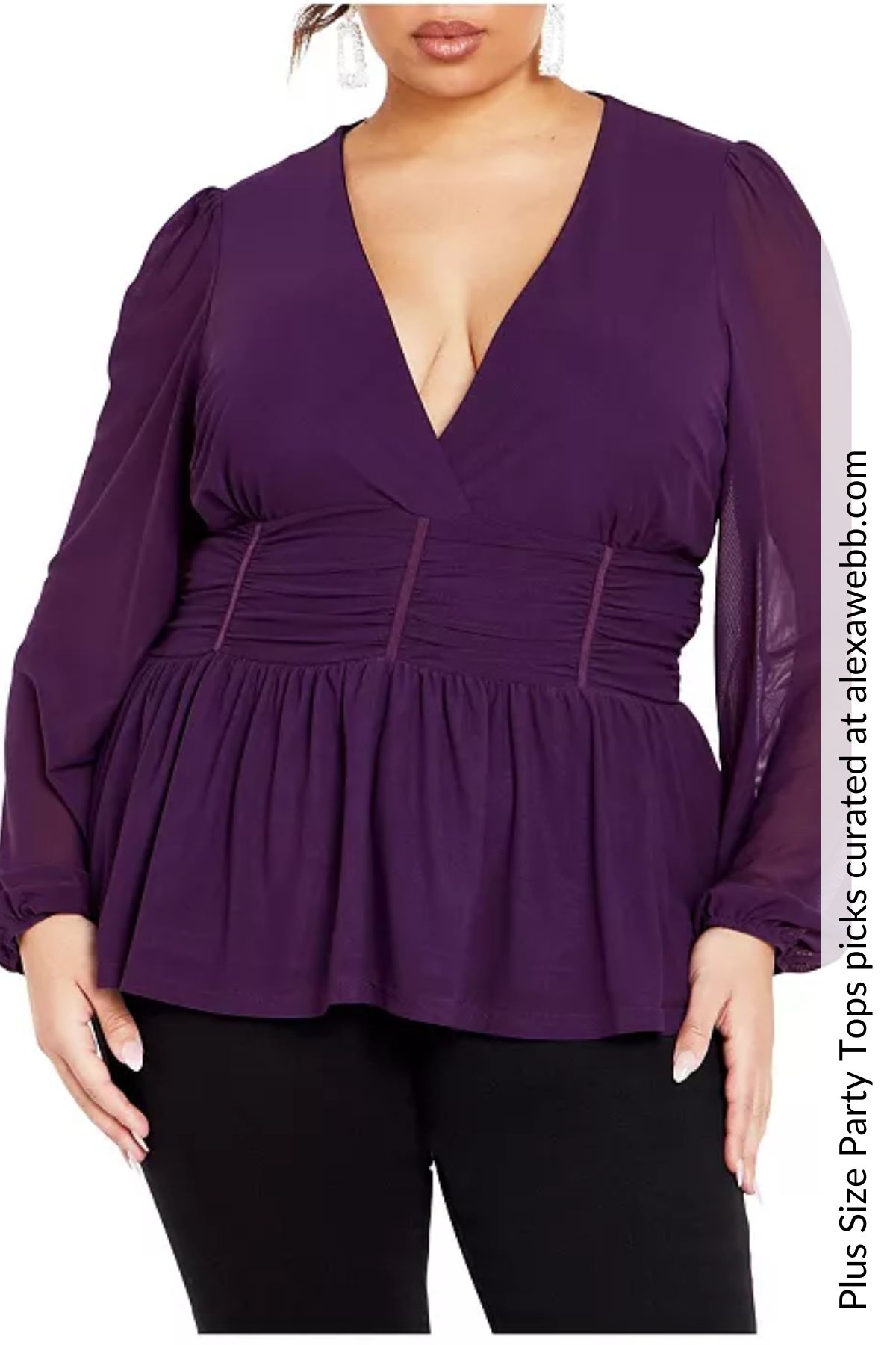 33 Plus Size Party Tops {with Sleeves} - Alexa Webb
