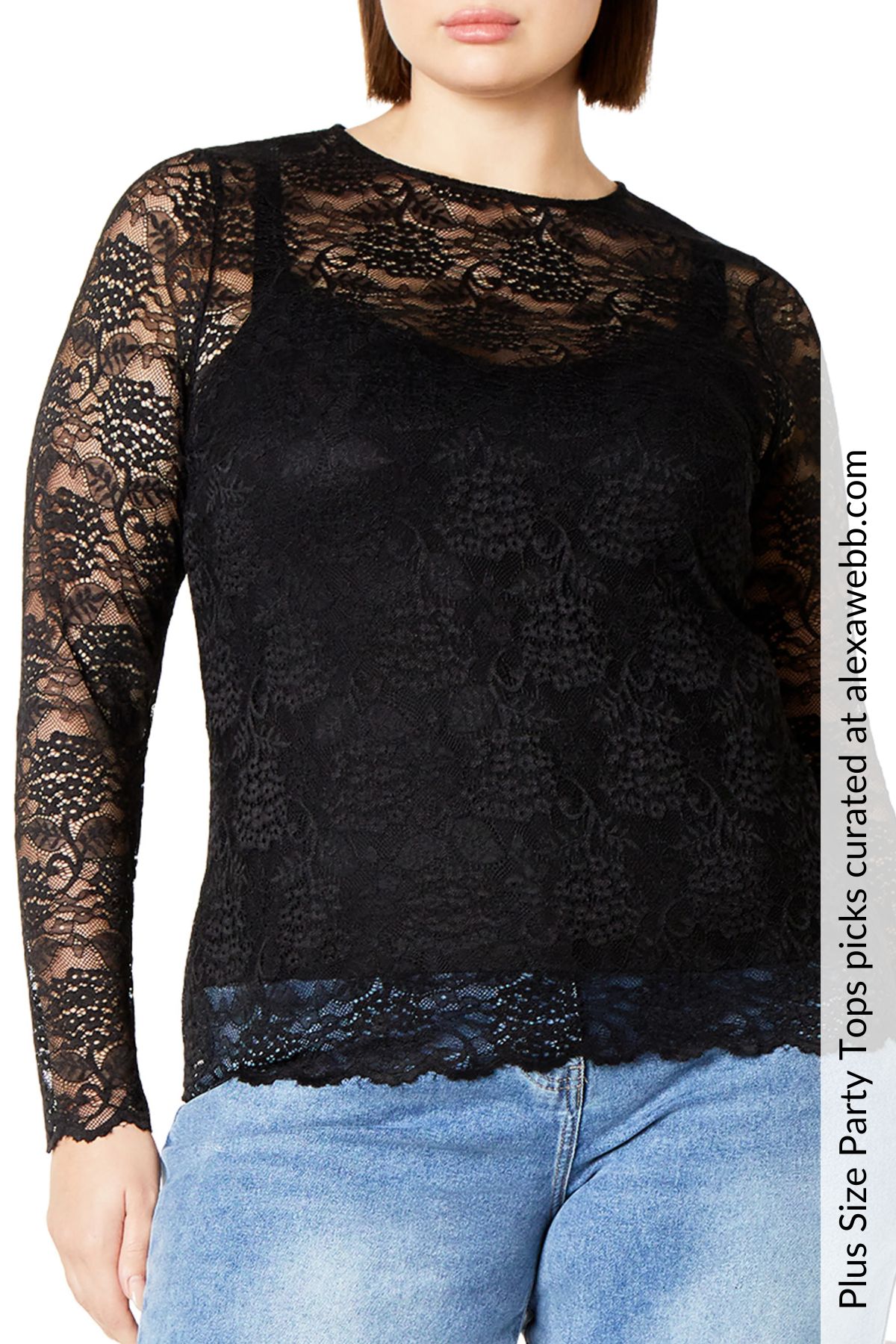 33 Plus Size Party Tops {with Sleeves} - Alexa Webb