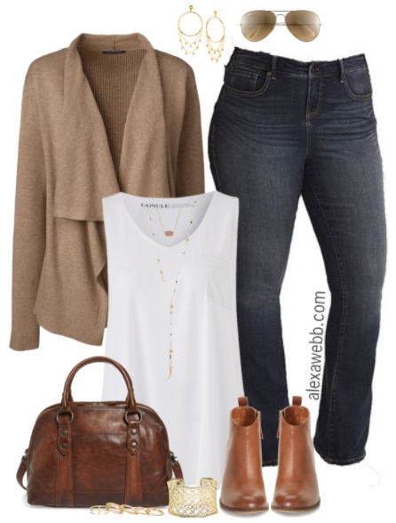 Plus Size Fall Cardigan Outfit - Alexa Webb