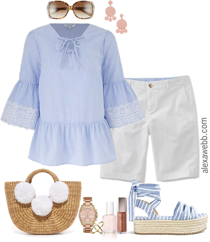 Plus Size White Shorts - Alexa Webb