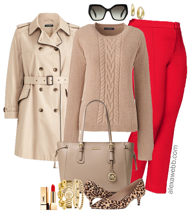 Plus Size Red Pants Work Outfits - Part 2 - Alexa Webb