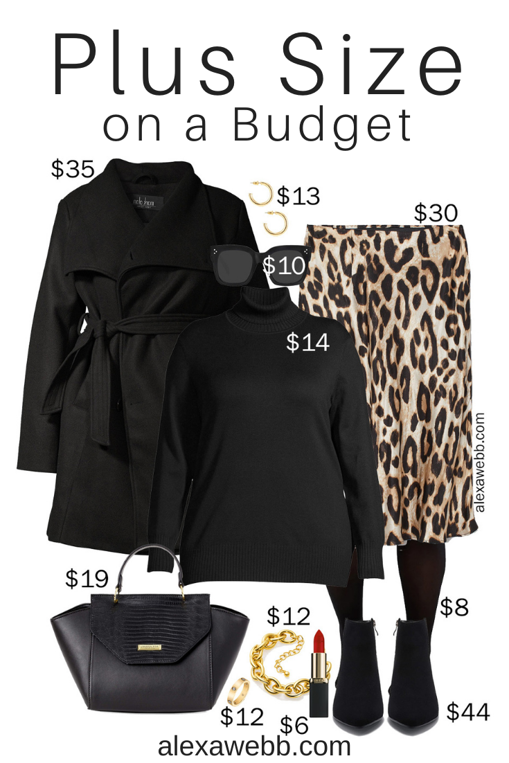 Plus Size on a Budget – Leopard Skirt Work Outfit - Alexa Webb