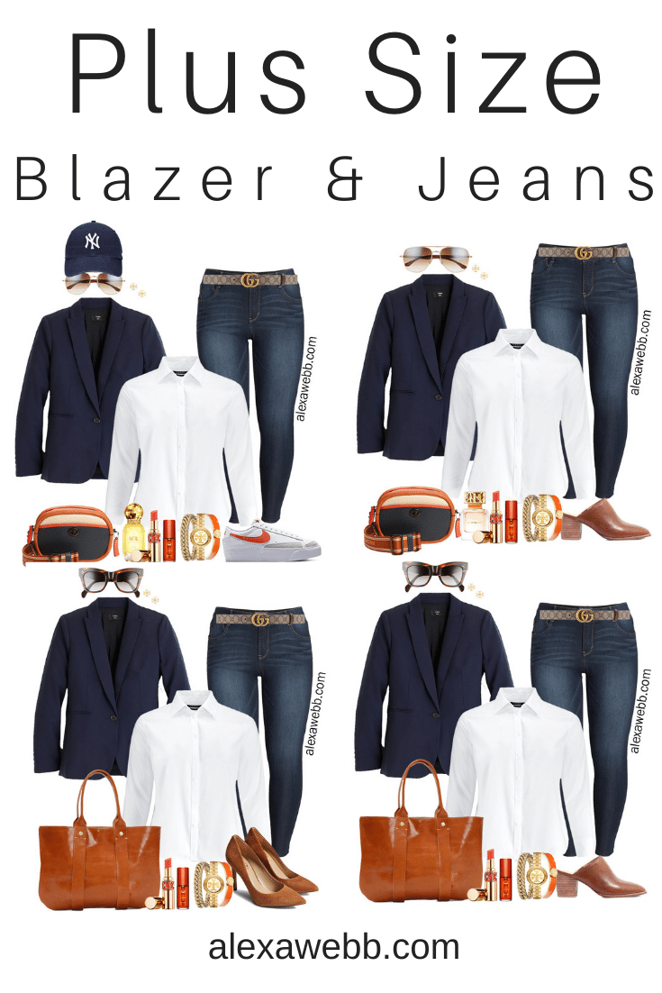 Plus Size Navy Blazer Outfits - Part 1 - Alexa Webb