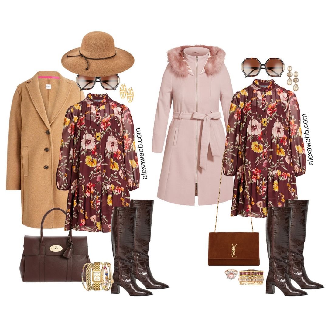 Plus Size Fall Floral Dress - Alexa Webb