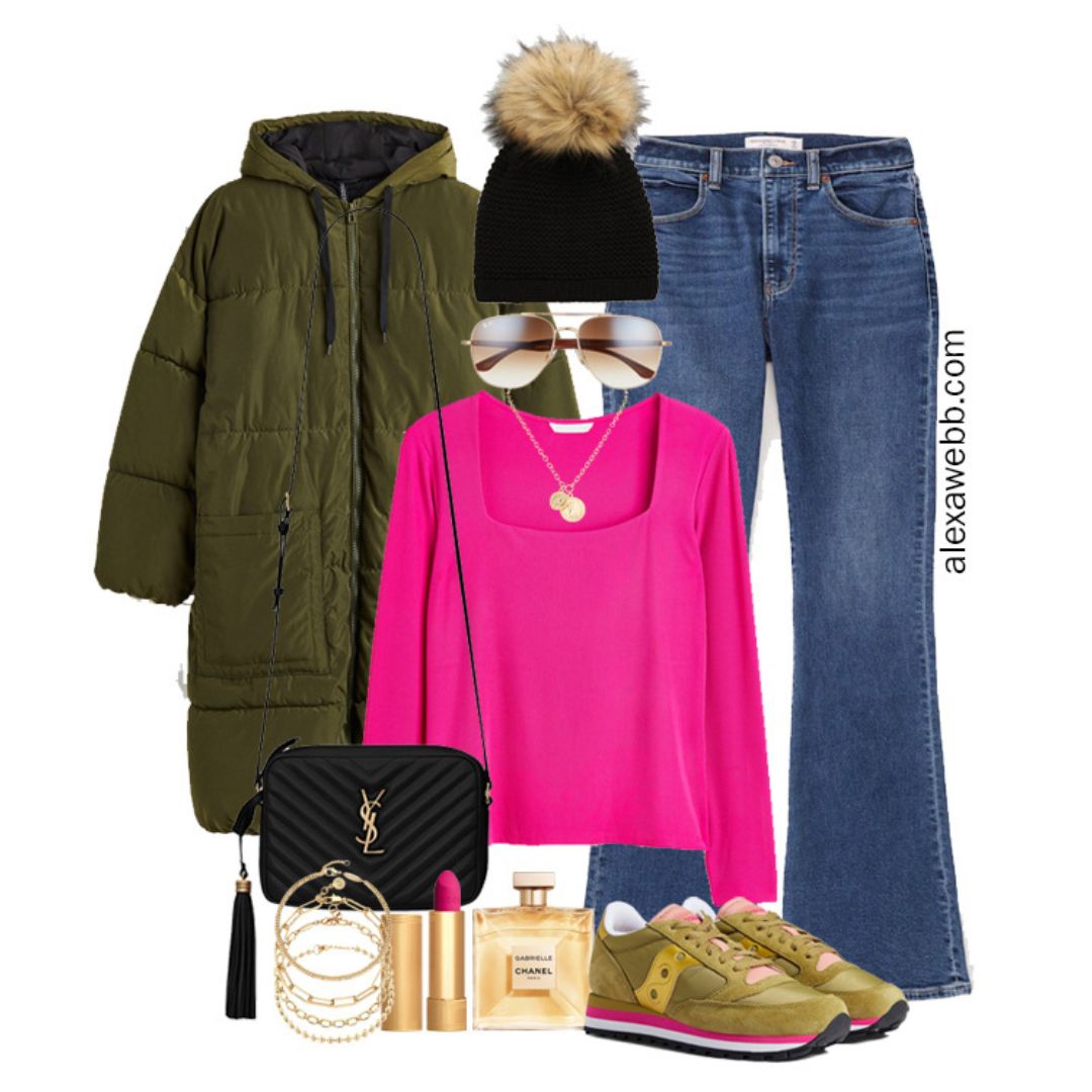 Plus Size Neon Pink Outfit - Alexa Webb