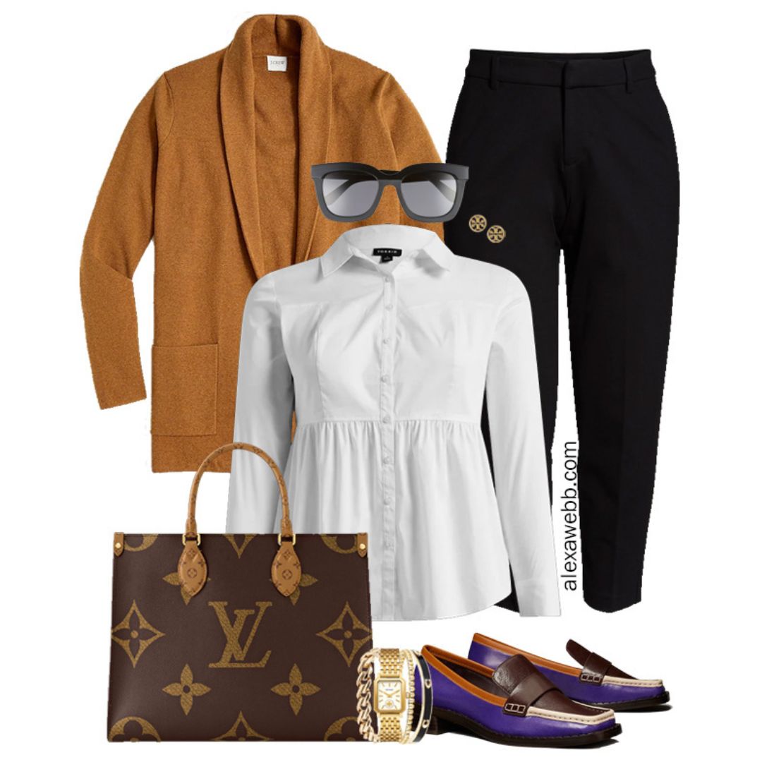 Plus Size Sweater Blazer Work Outfit - Alexa Webb