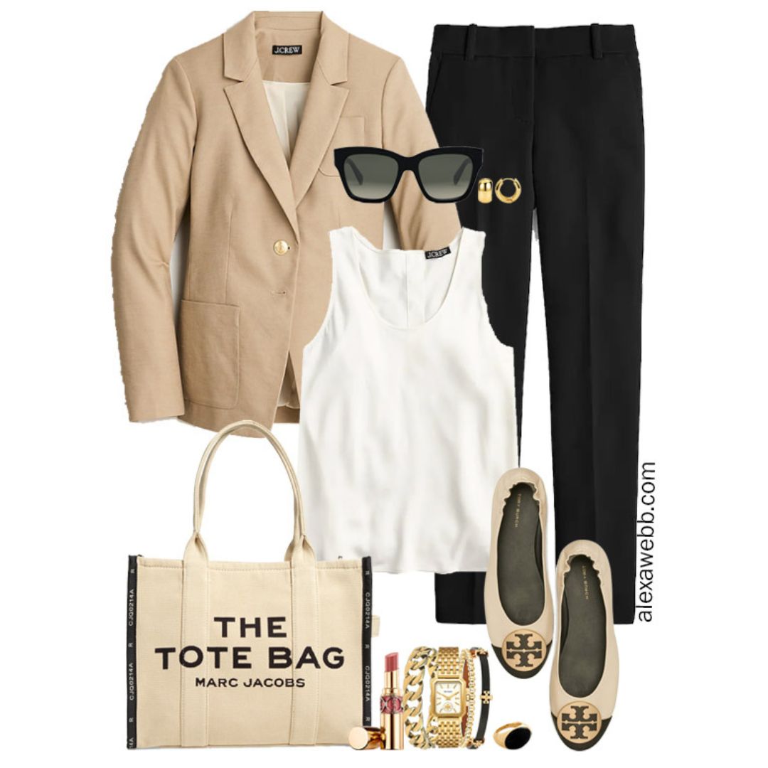 Plus Size Neutral Work Outfit - Alexa Webb