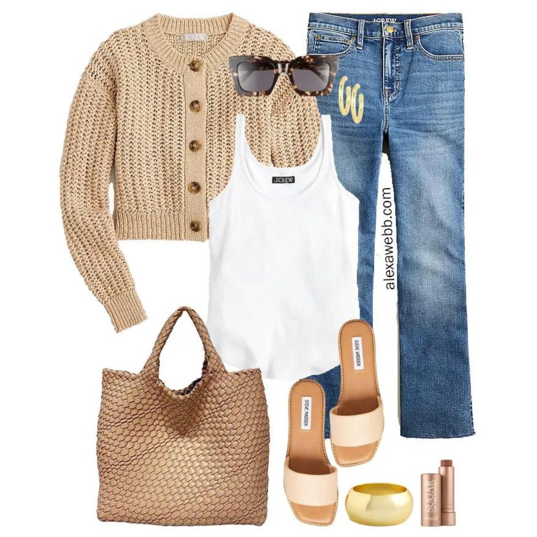 Plus Size Coastal Grandmother Jeans Outfit - Alexa Webb