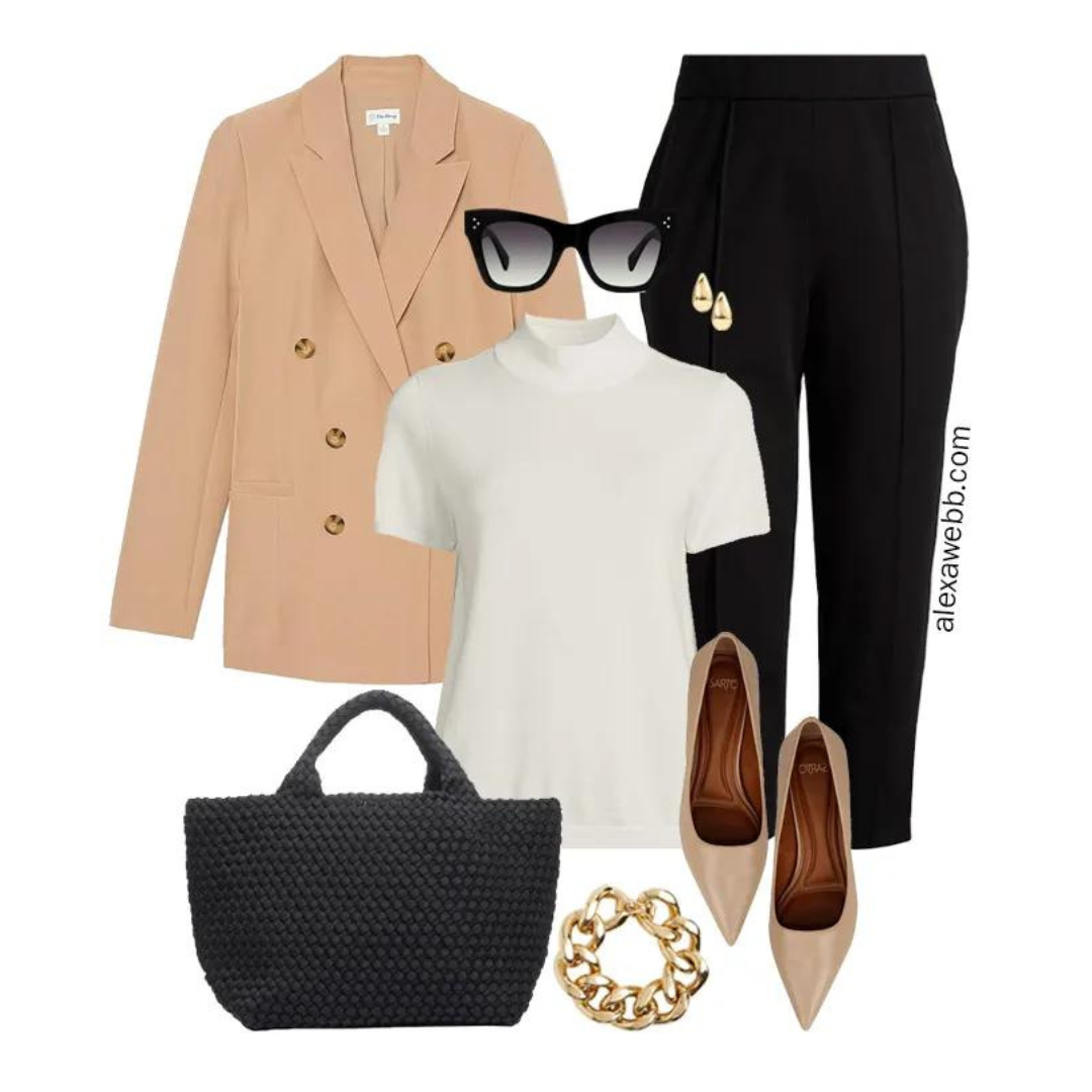 Plus Size Neutral Business Casual Outfit - Alexa Webb
