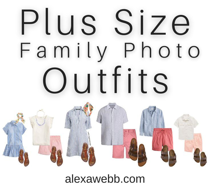 Plus Size Beach Family Photo Outfits - Alexa Webb