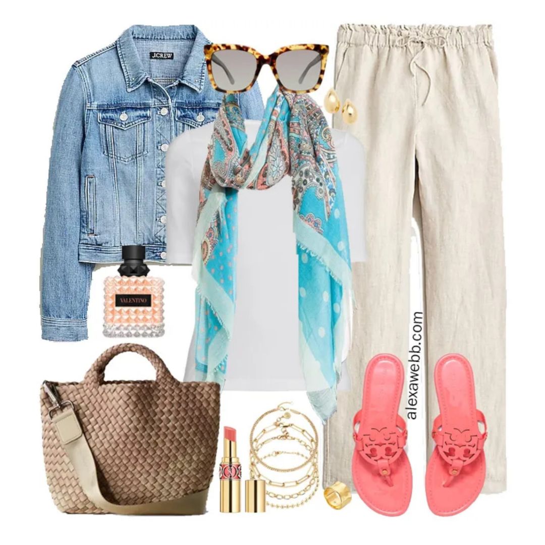 Plus Size Linen Pants Outfit - Alexa Webb