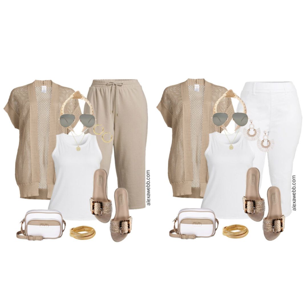 Plus Size Neutral Casual Outfits with Walmart - Alexa Webb