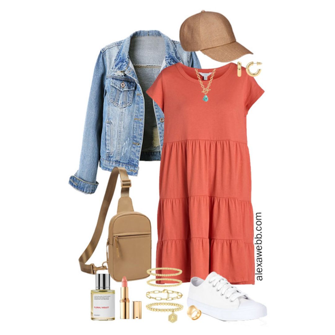 Plus Size on a Budget – Coral T-Shirt Dress - Alexa Webb