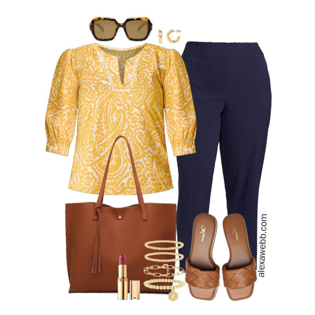 Plus Size on a Budget – Yellow Summer Work Outfit - Alexa Webb