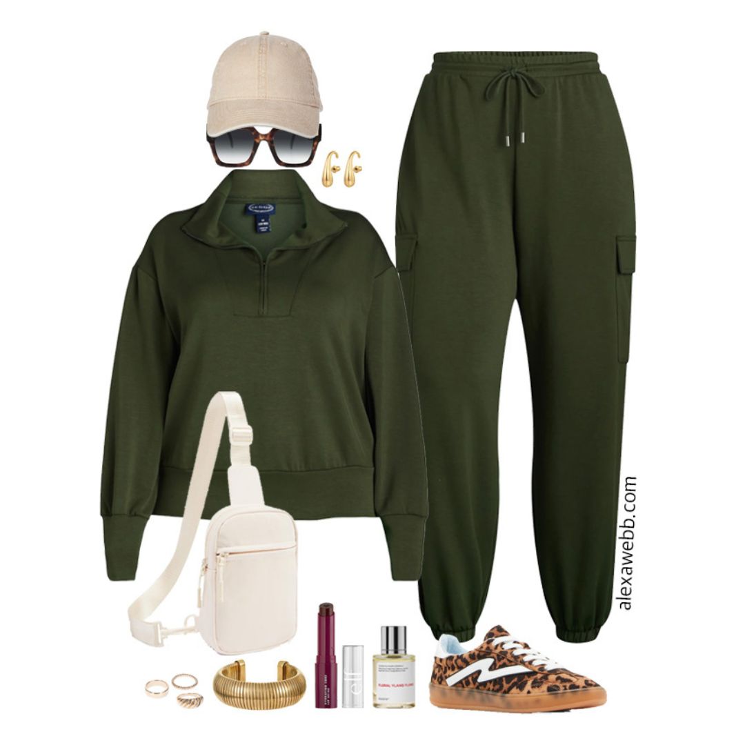 Plus Size on a Budget - Green Athleisure - Alexa Webb