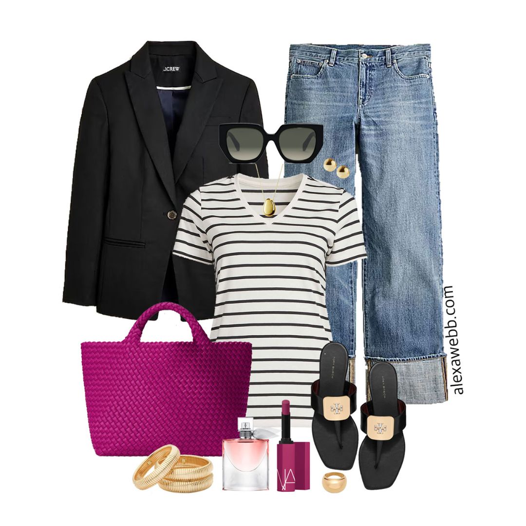 Plus Size Cuff Jeans Outfits - Alexa Webb