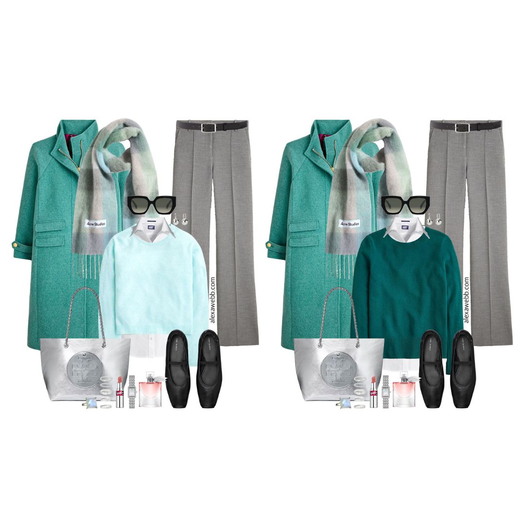 Plus Size Teal Autumn Work Outfits - Alexa Webb