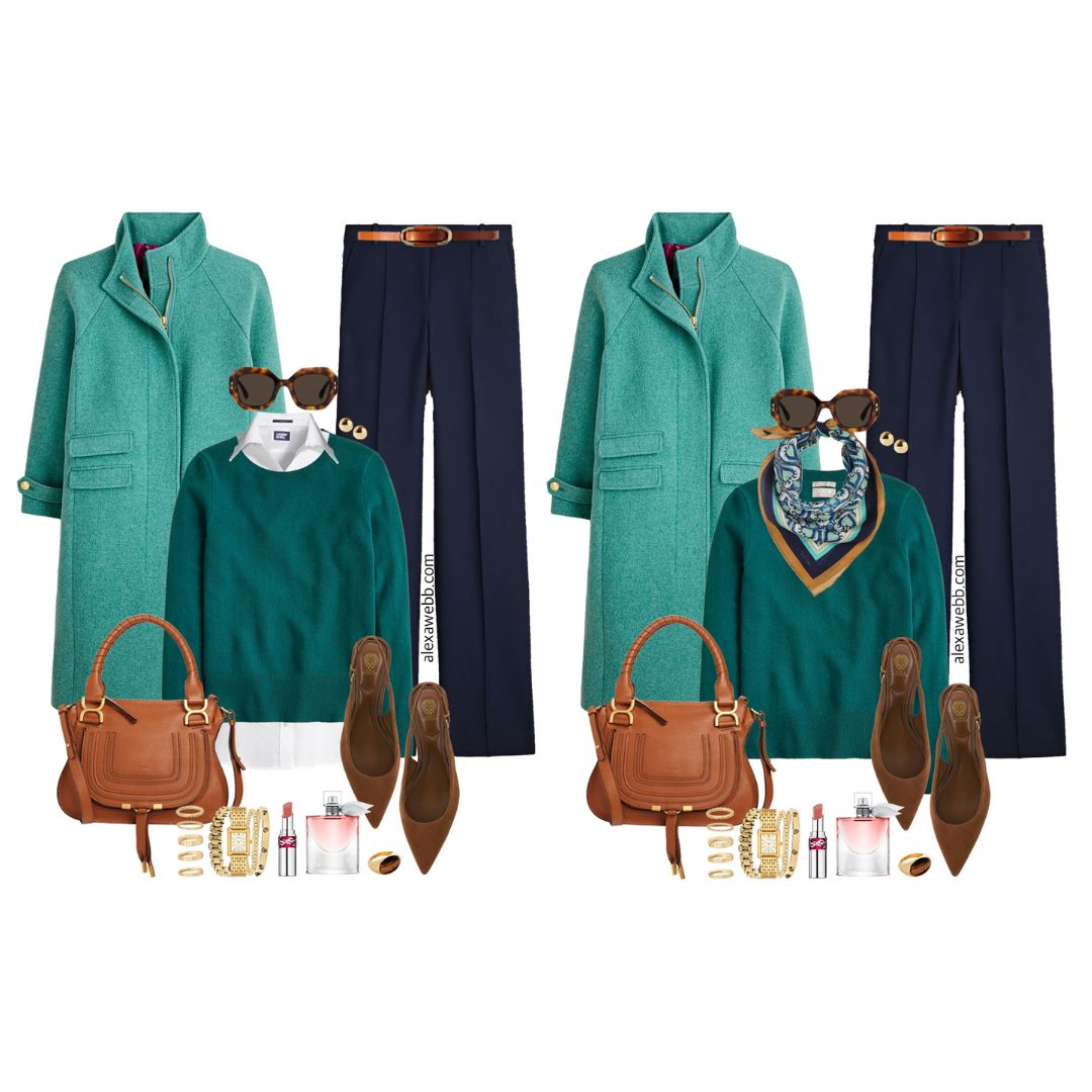 More Plus Size Teal Autumn Work Outfits - Alexa Webb