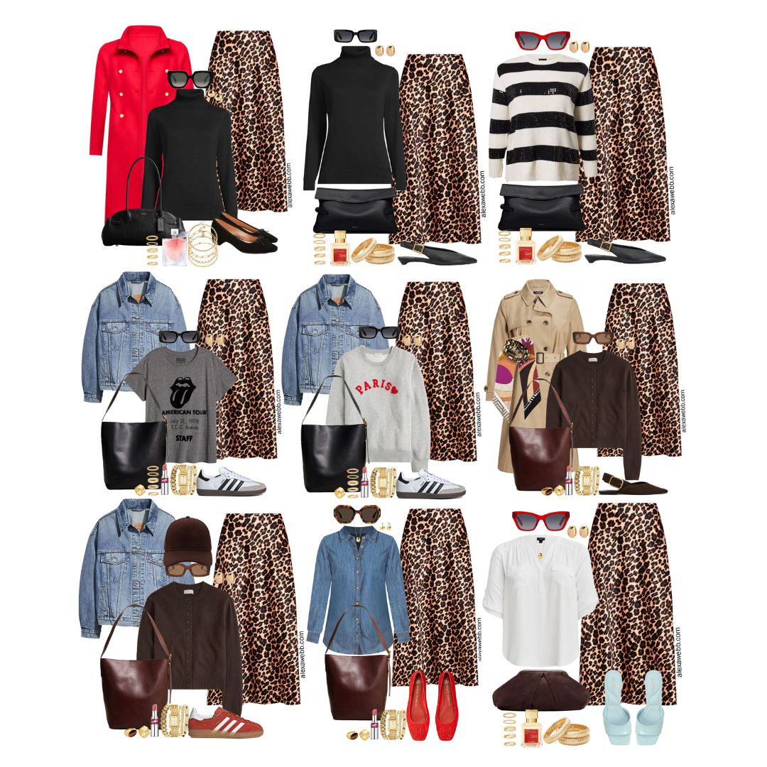 Plus Size Leopard Skirt Outfits - Alexa Webb