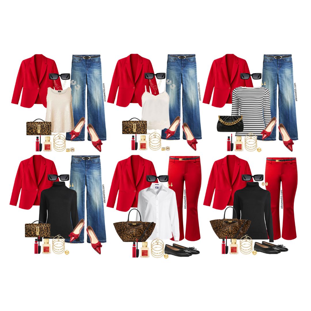 Plus Size Red Jacket Outfits - Alexa Webb